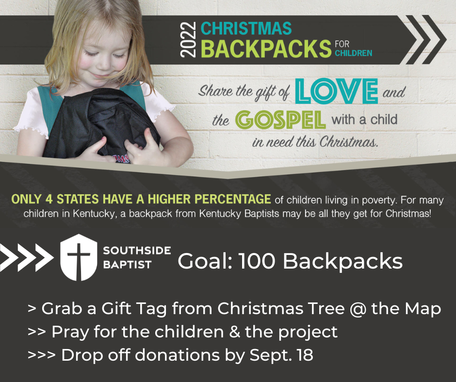 Christmas Backpacks | Southside Baptist Church
